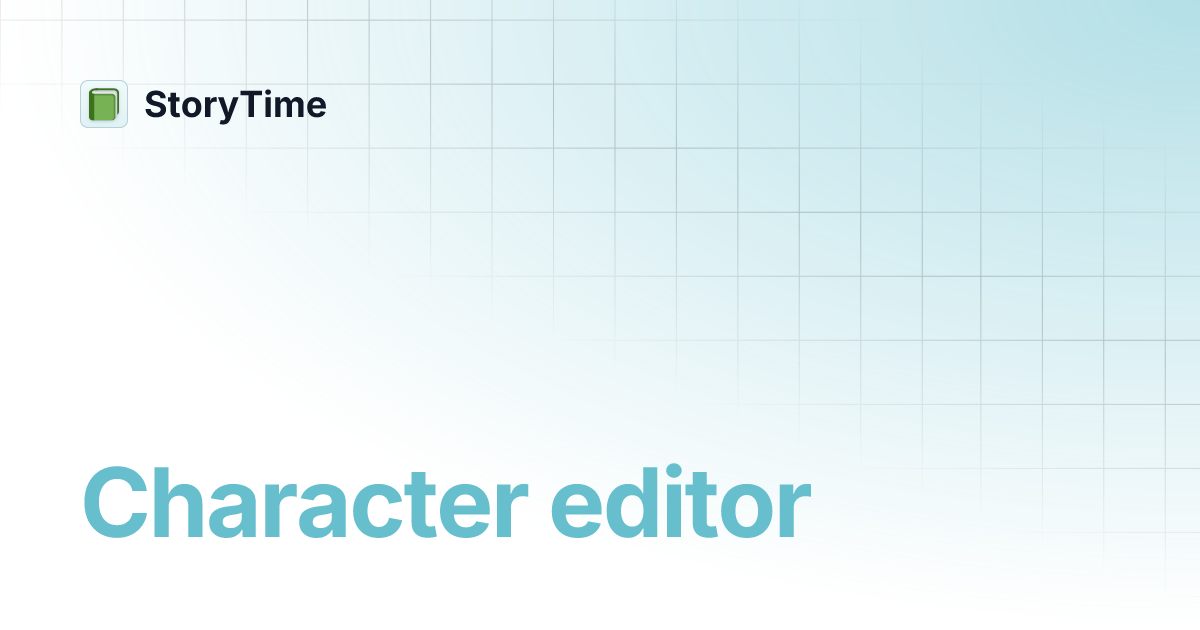Character editor | StoryTime